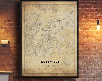 Trussville Map Print - Etsy