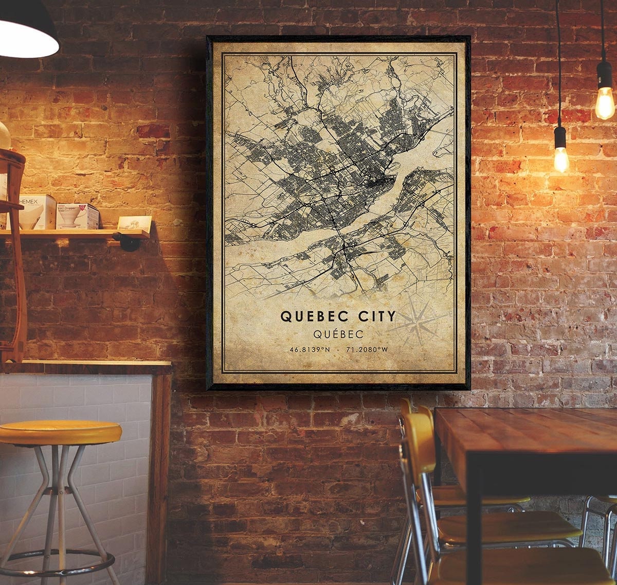 Quebec City Vintage Map Print Quebec City Map Canada Map - Etsy