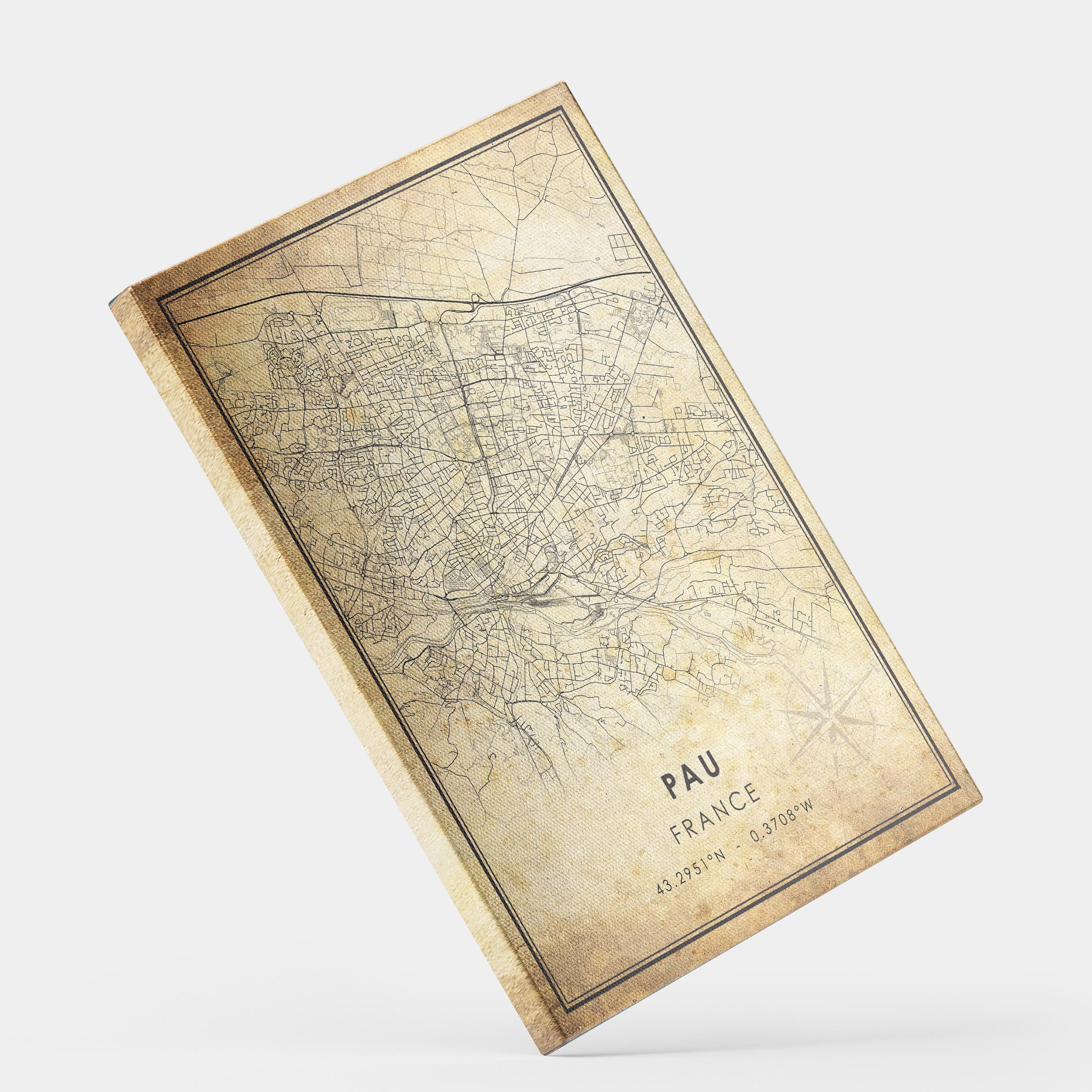 Pau Map Print Pau Map France Map Art Pau City Road Map - Etsy