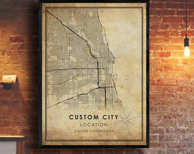 Vintage World Map Chart Poster Print Hanging Chart / Pull Down Style ...