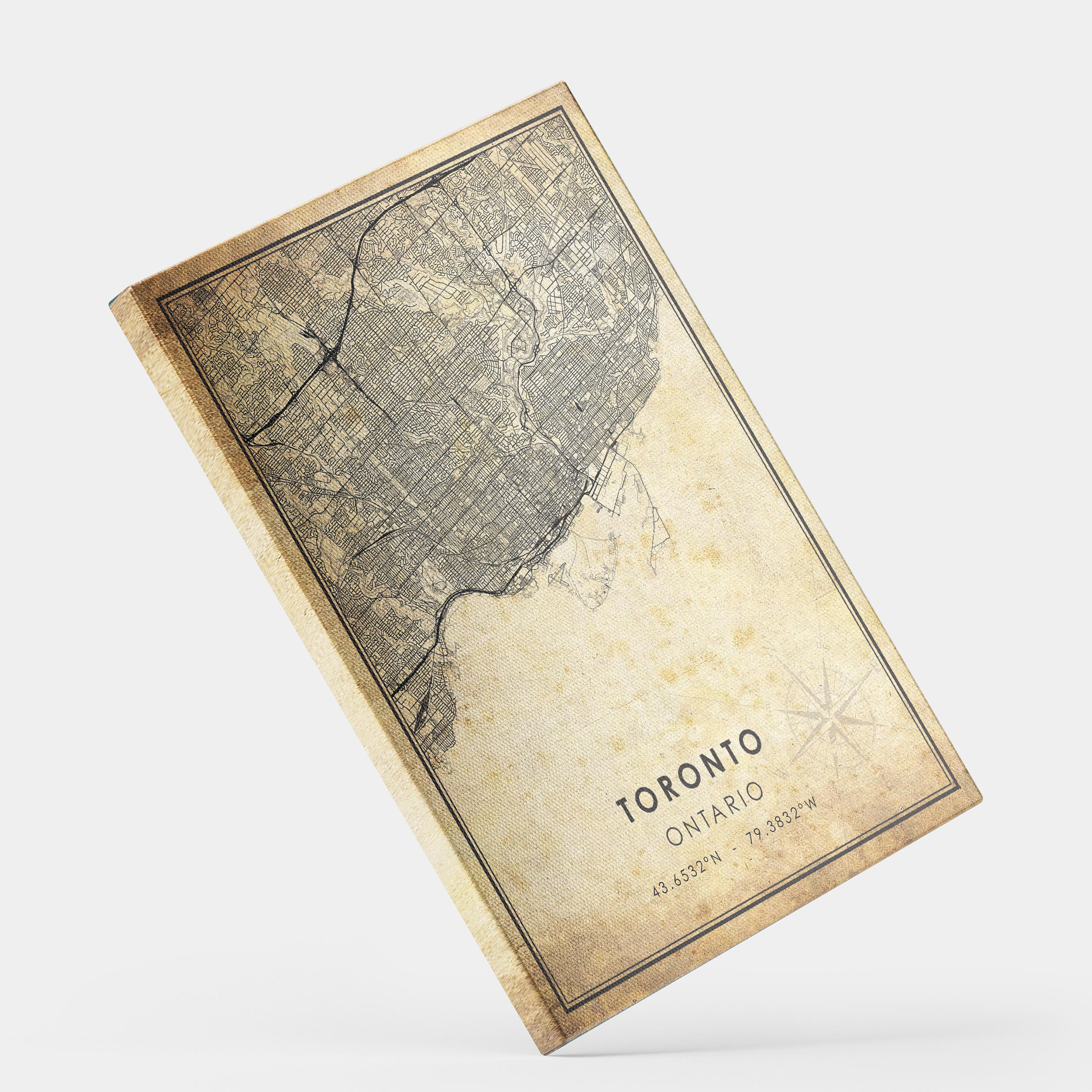 Toronto Vintage Map Print Toronto Map Ontario Map Art - Etsy