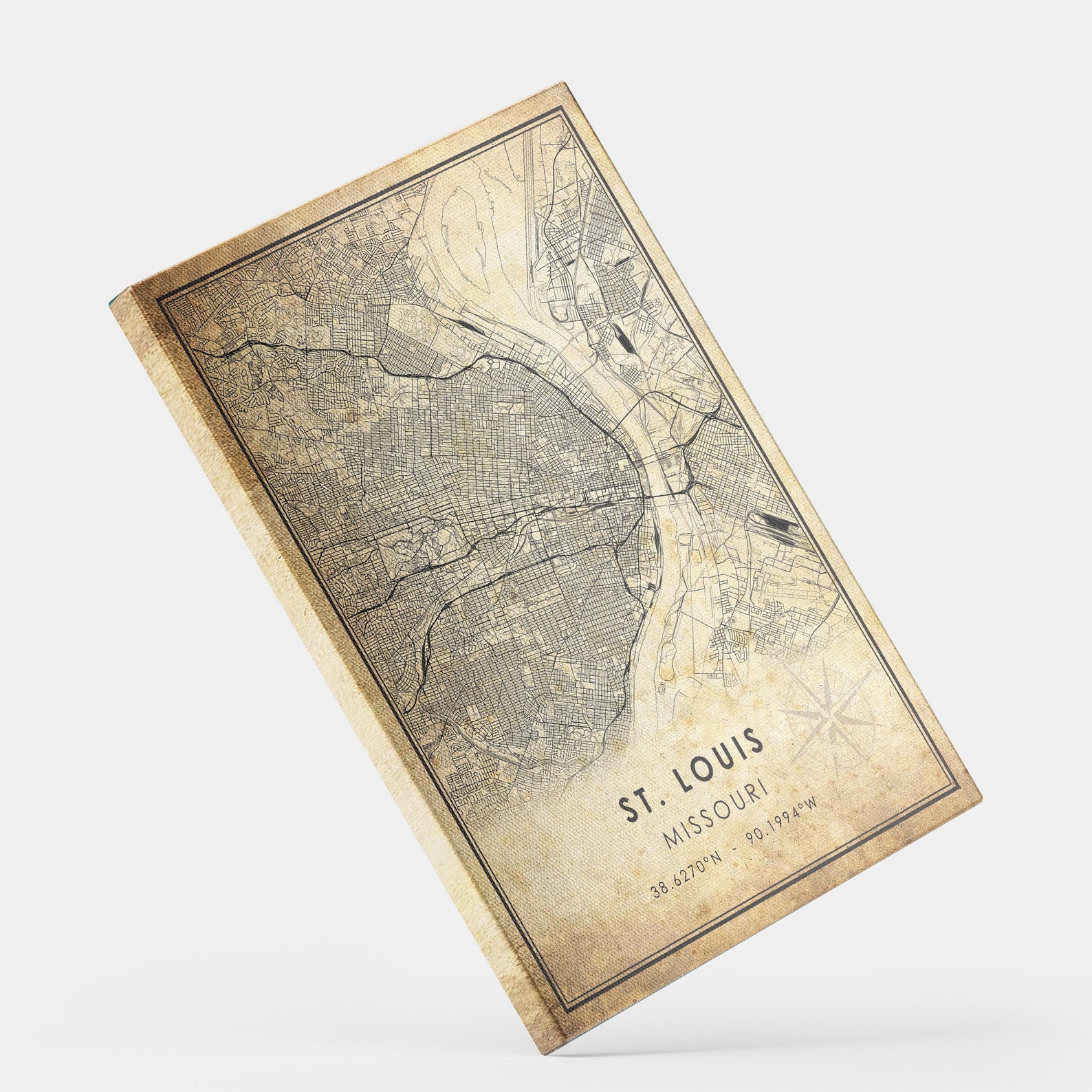 St. Louis Vintage Map Print | St. Louis Map | Missouri Map Art | St ...