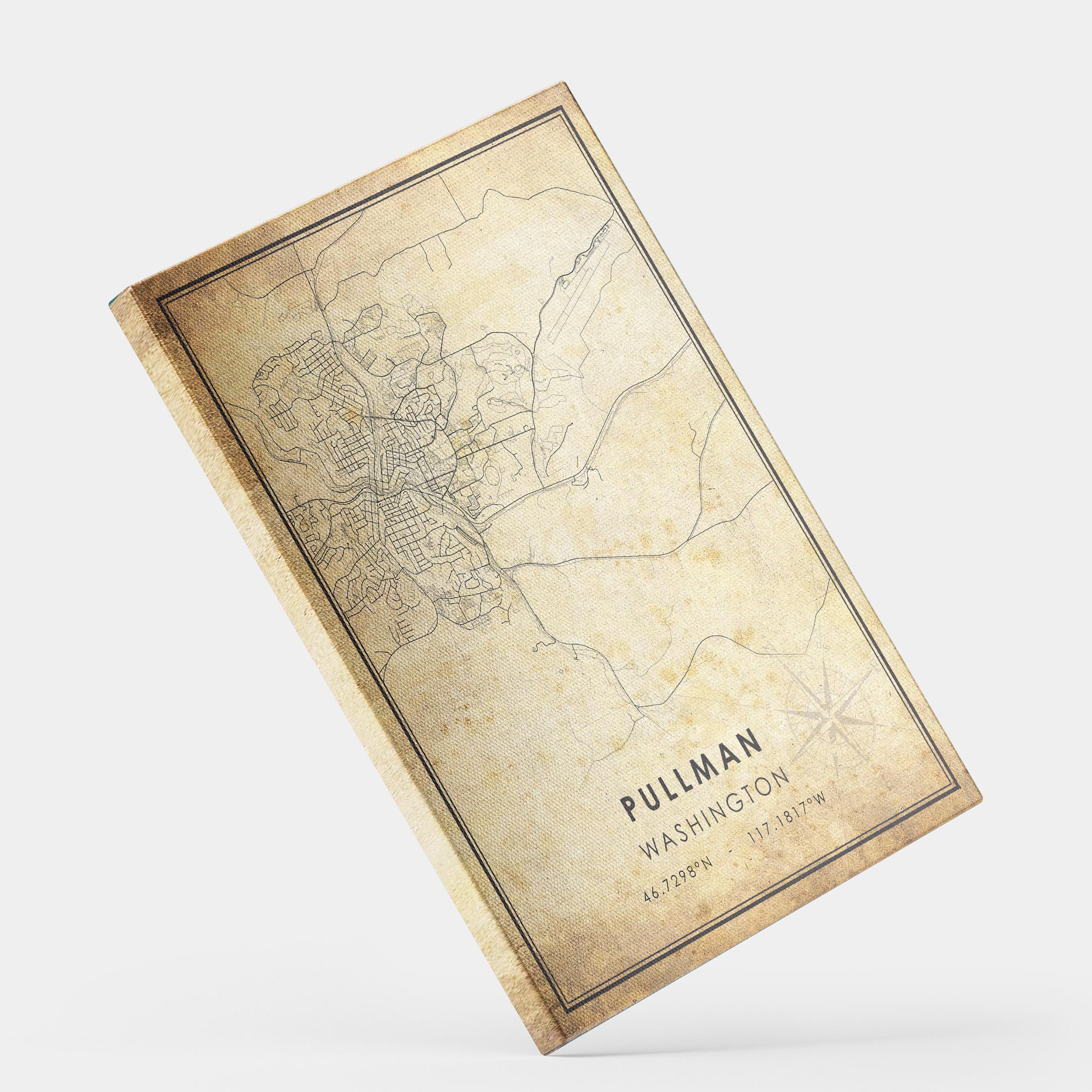 Pullman Map Print Pullman Map Washington Map Art Pullman - Etsy