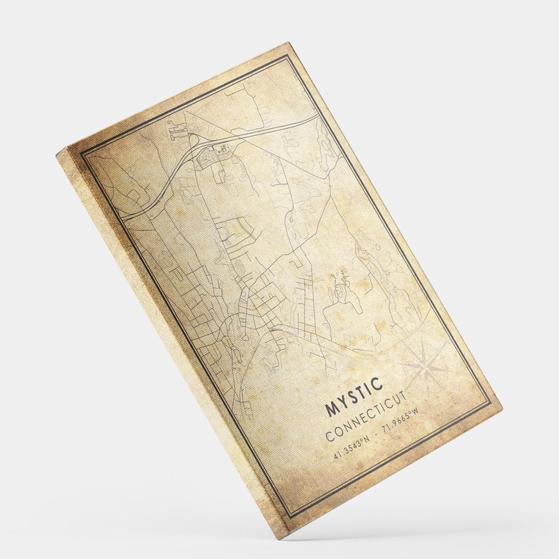 Mystic Map Print Mystic Map Connecticut Map Art Mystic - Etsy