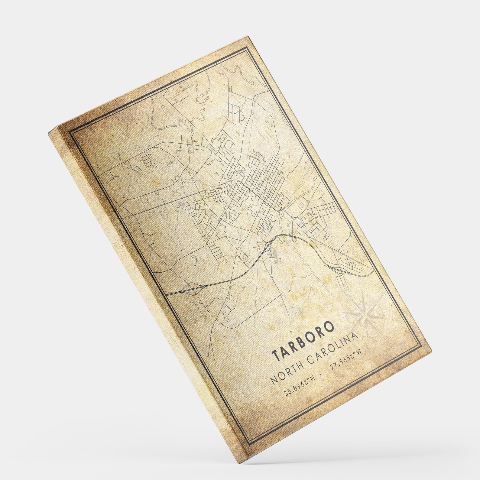 Tarboro Map Print | Tarboro Map | North Carolina Map Art | Tarboro City ...
