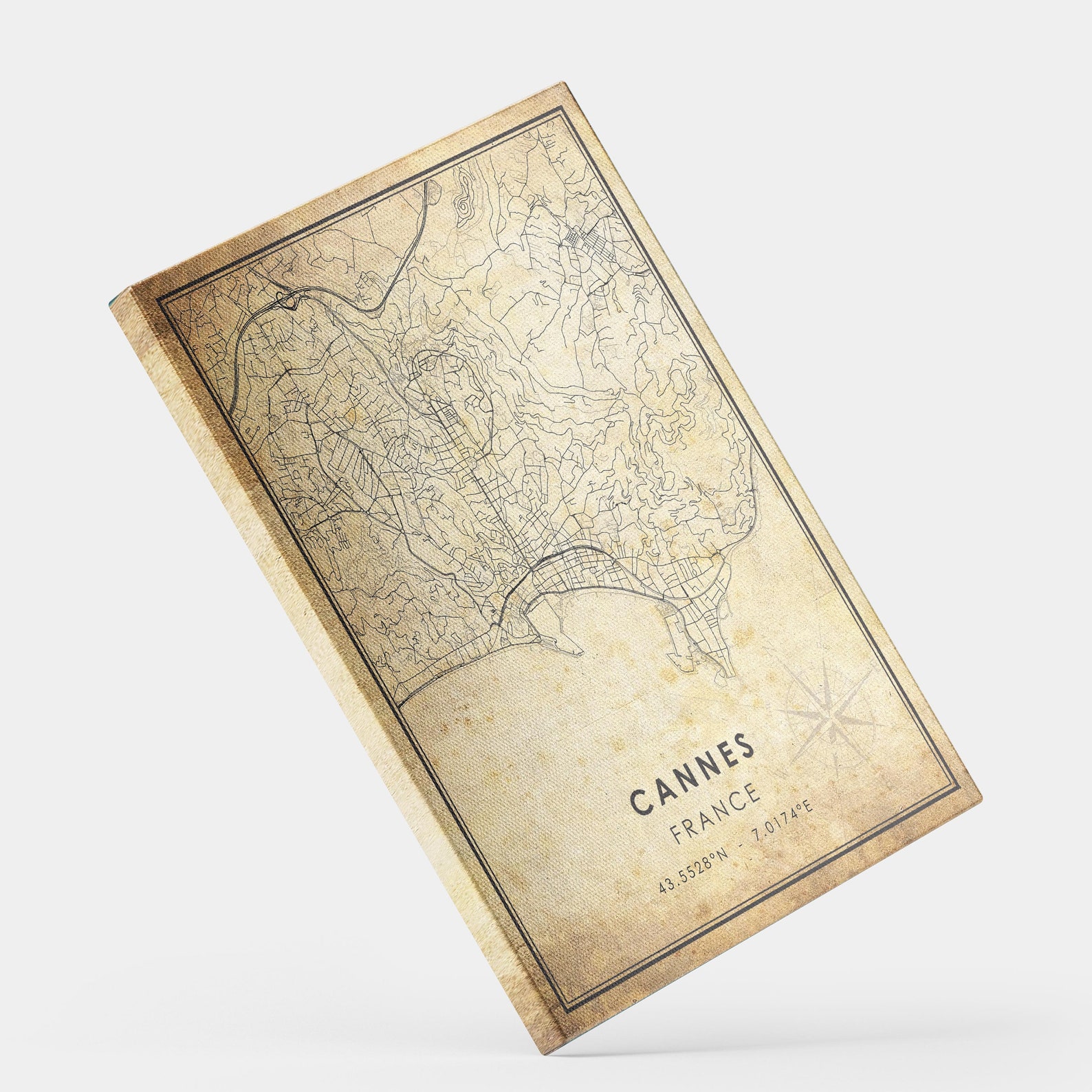 Cannes Map Print Cannes Map France Map Art Cannes City - Etsy