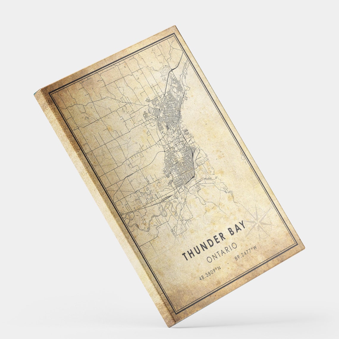 Thunder Bay Map Print | Thunder Bay Map | Ontario Map Art | Thunder Bay ...