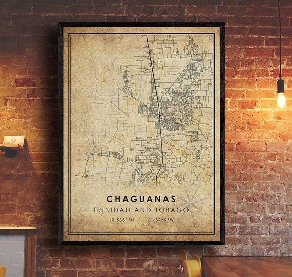 Chaguanas Map Print Chaguanas Map Trinidad and Tobago Map | Etsy