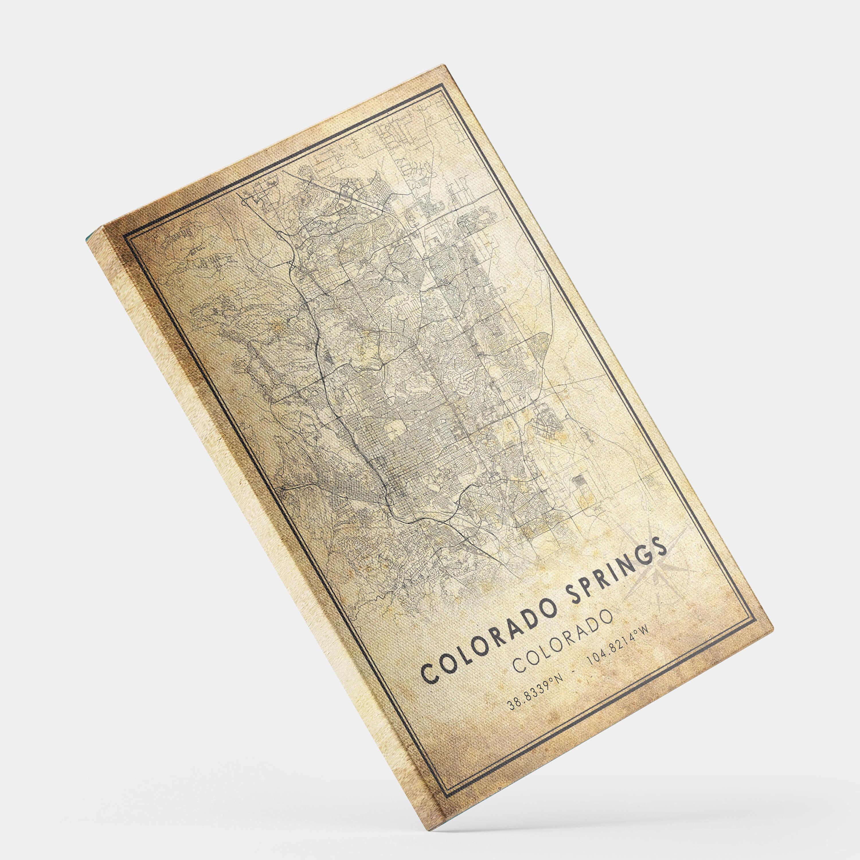 Colorado Springs Vintage Map Print | Colorado Springs Map | Colorado ...