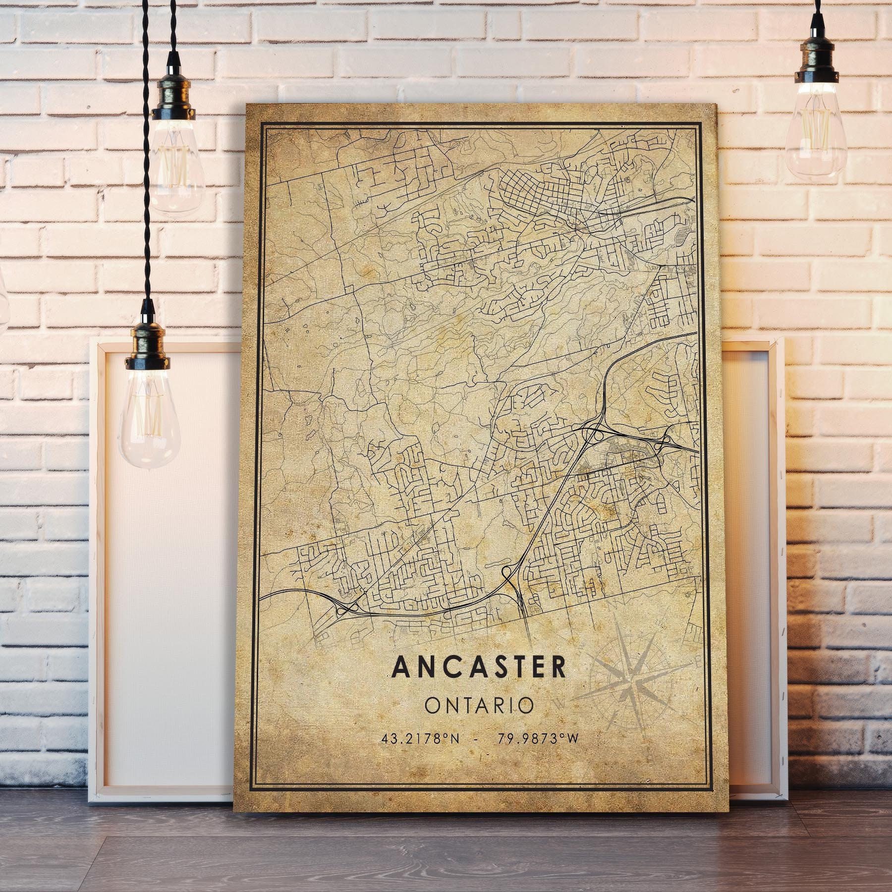 Ancaster Vintage Map Print Ancaster Map Ancaster Ontario - Etsy.de
