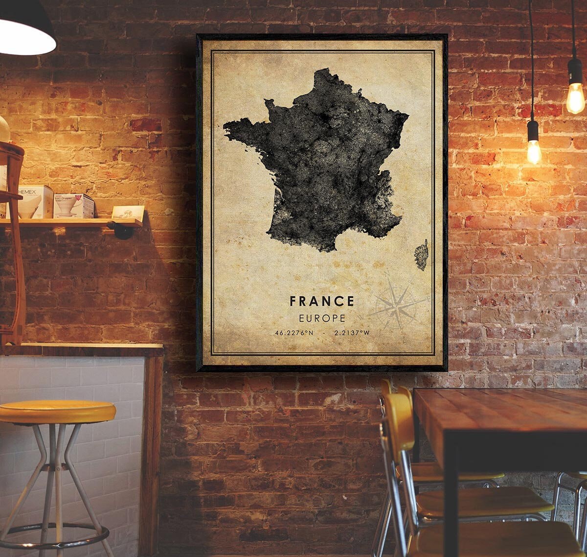 France Map Print | France Map | France Map Art | France City Road Map ...