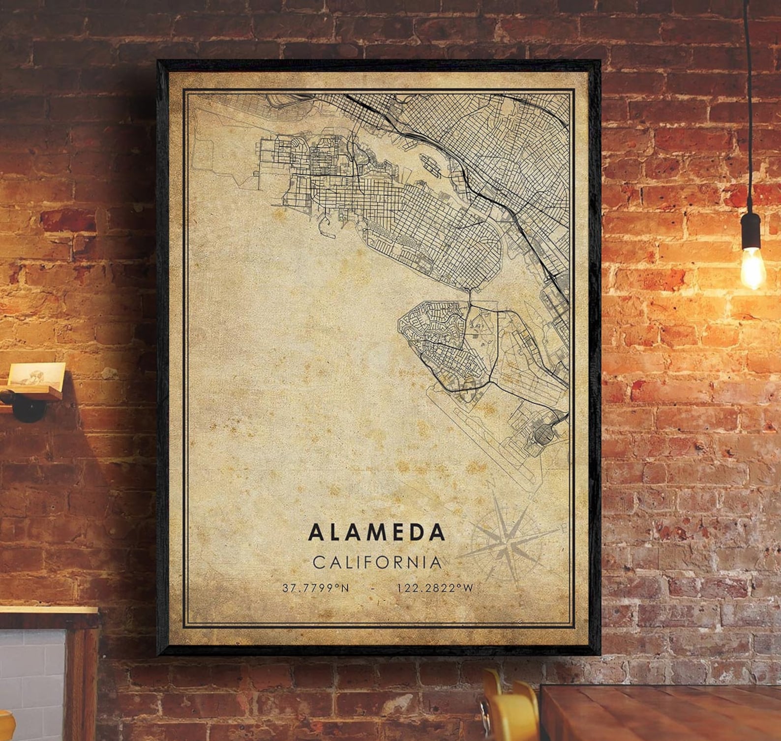 Alameda Map Print | Alameda Map | California Map Art | Alameda City ...