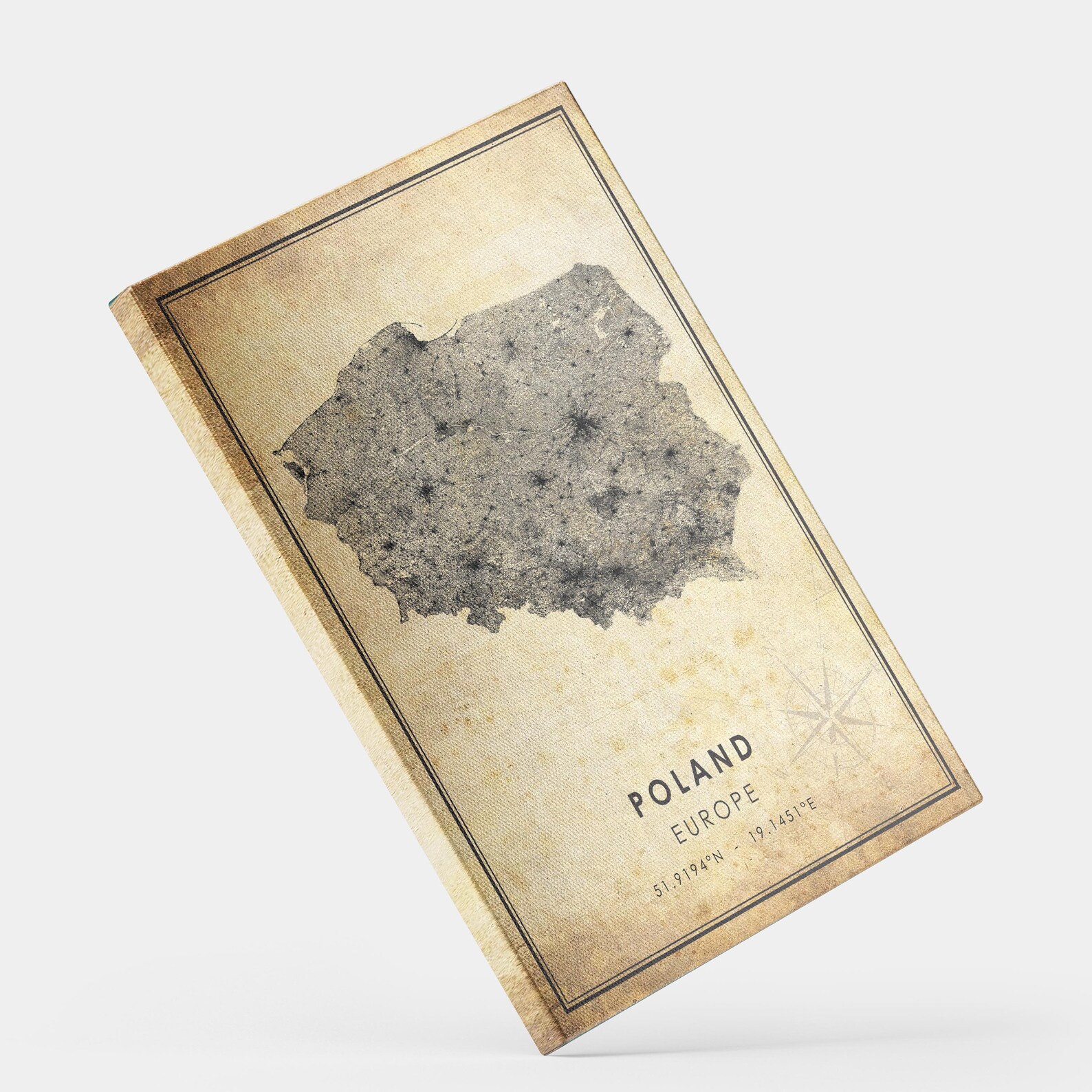 Poland Vintage Map Print | Poland Map | Poland Europe Map Art | Poland ...