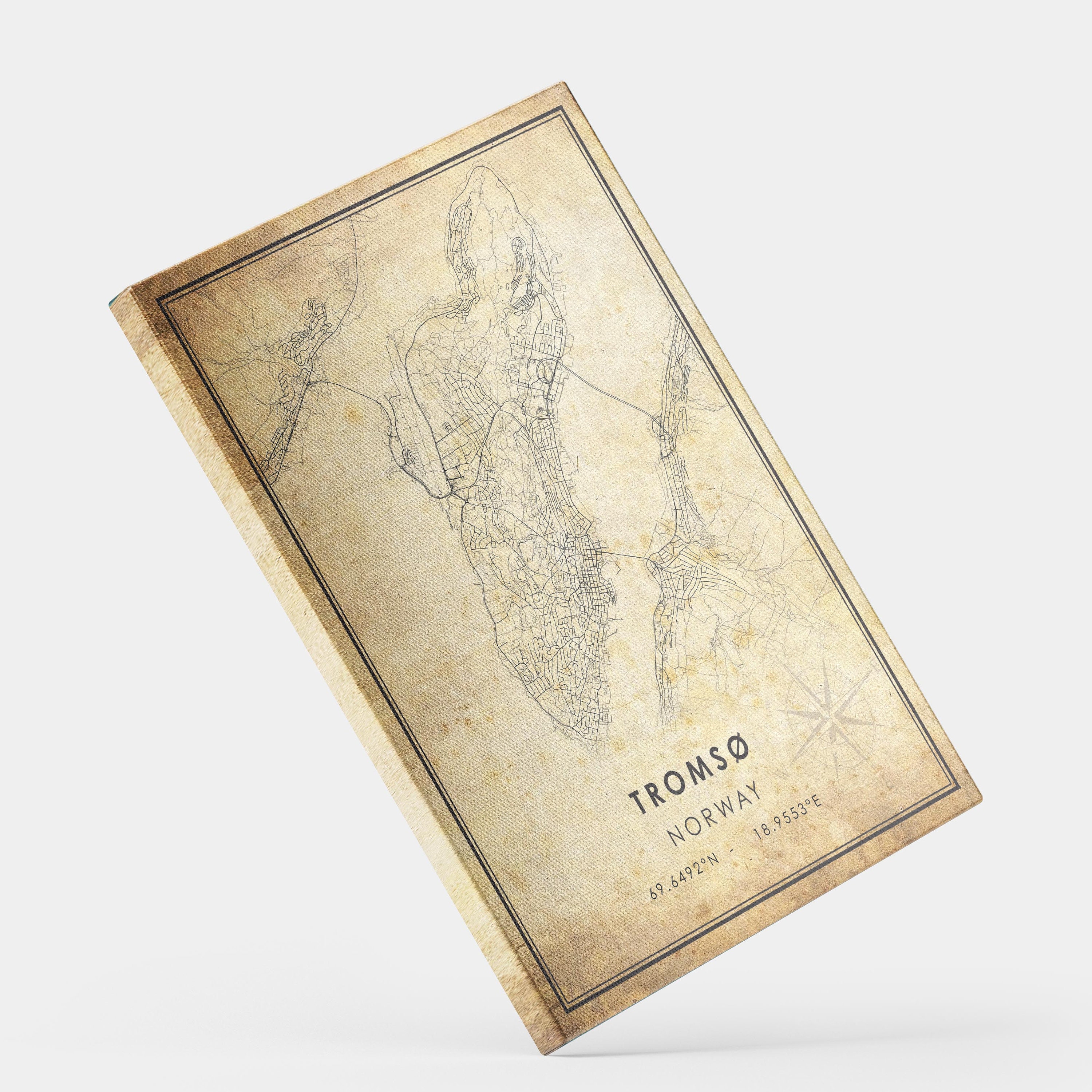 Tromso Map Print | Tromso Map | Norway Map Art | Tromso City Road Map ...