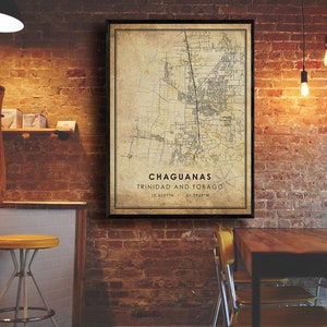 Chaguanas Map Print | Chaguanas Map | Trinidad and Tobago Map Art ...