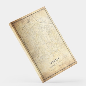 Yardley Vintage Map Print | Yardley Pennsylvania Map | Yardley City ...