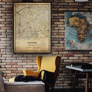 Tucker Map Print | Tucker Map | Georgia Map Art | Tucker City Road Map ...