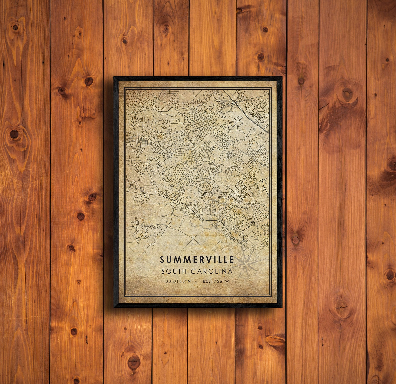 Summerville Vintage Map Print Summerville Map South | Etsy