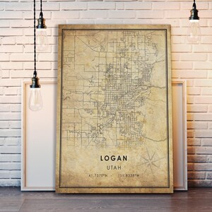 Logan Map Print Logan Map Utah Map Art Logan City Road Map Poster ...