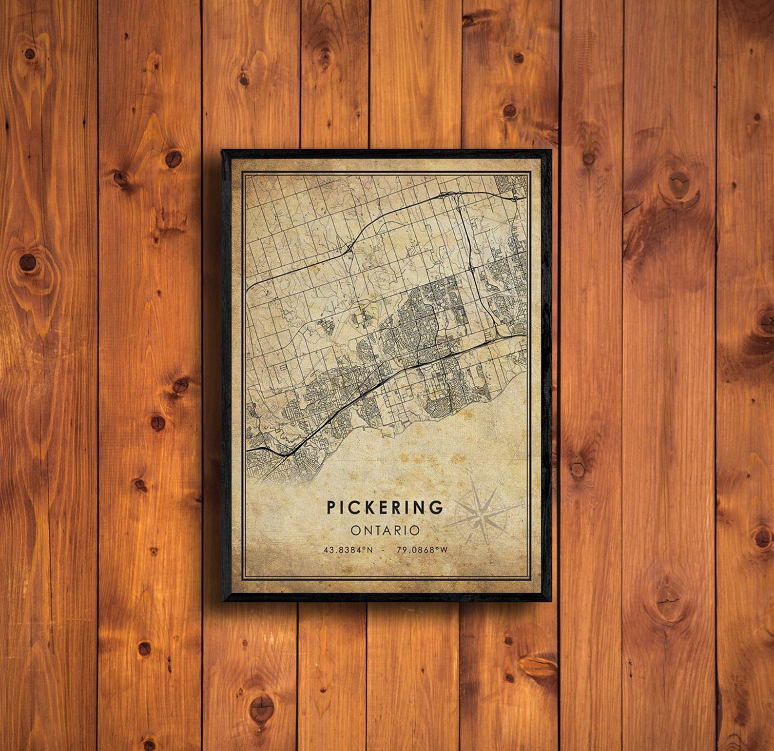 Pickering Map Print Pickering Map Ontario Map Art | Etsy UK