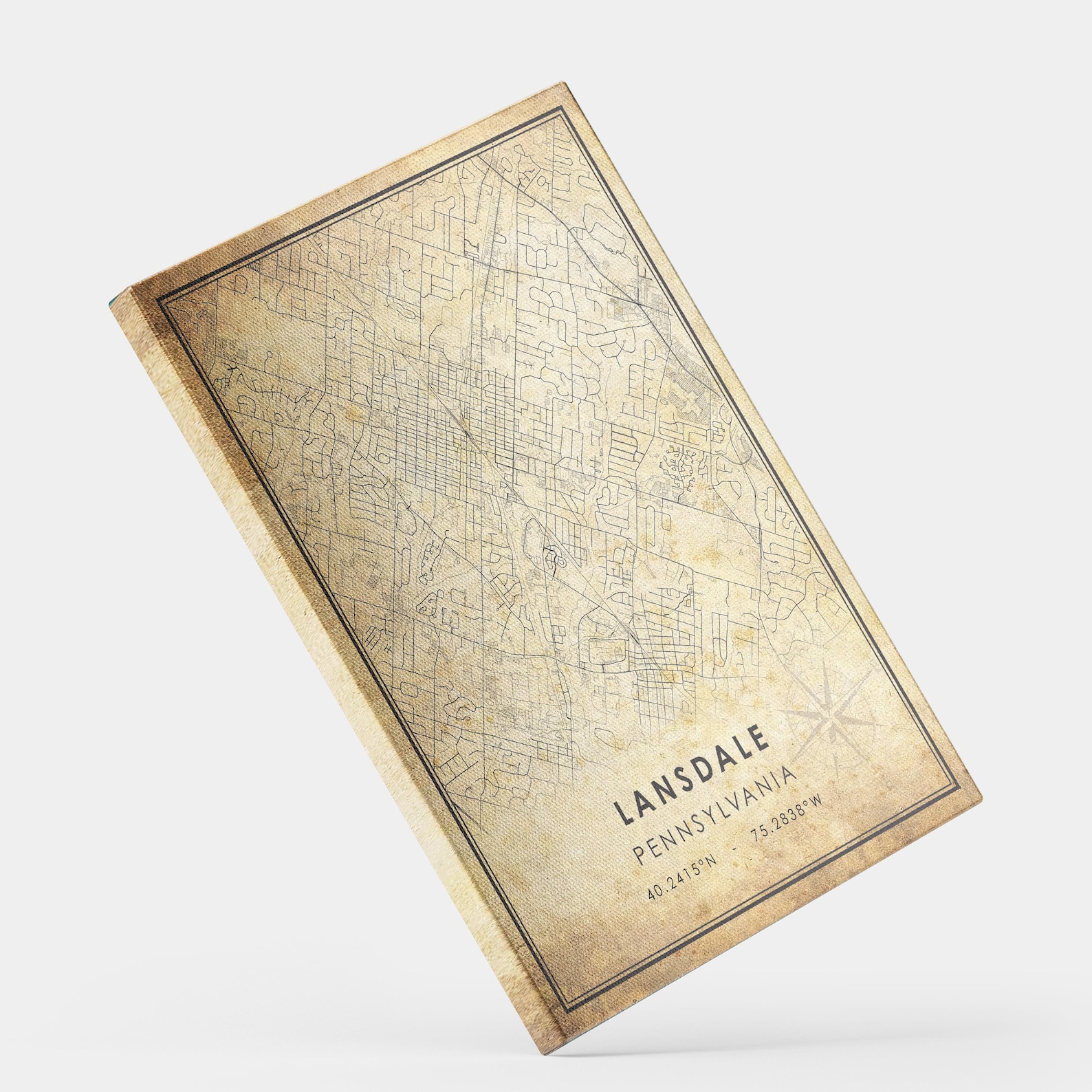 Lansdale Map Print | Lansdale Map | Pennsylvania Map Art | Lansdale ...