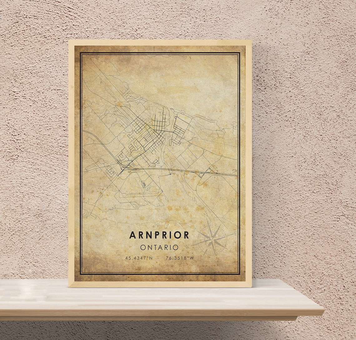 Arnprior Vintage Map Print Arnprior Map Arnprior Ontario | Etsy