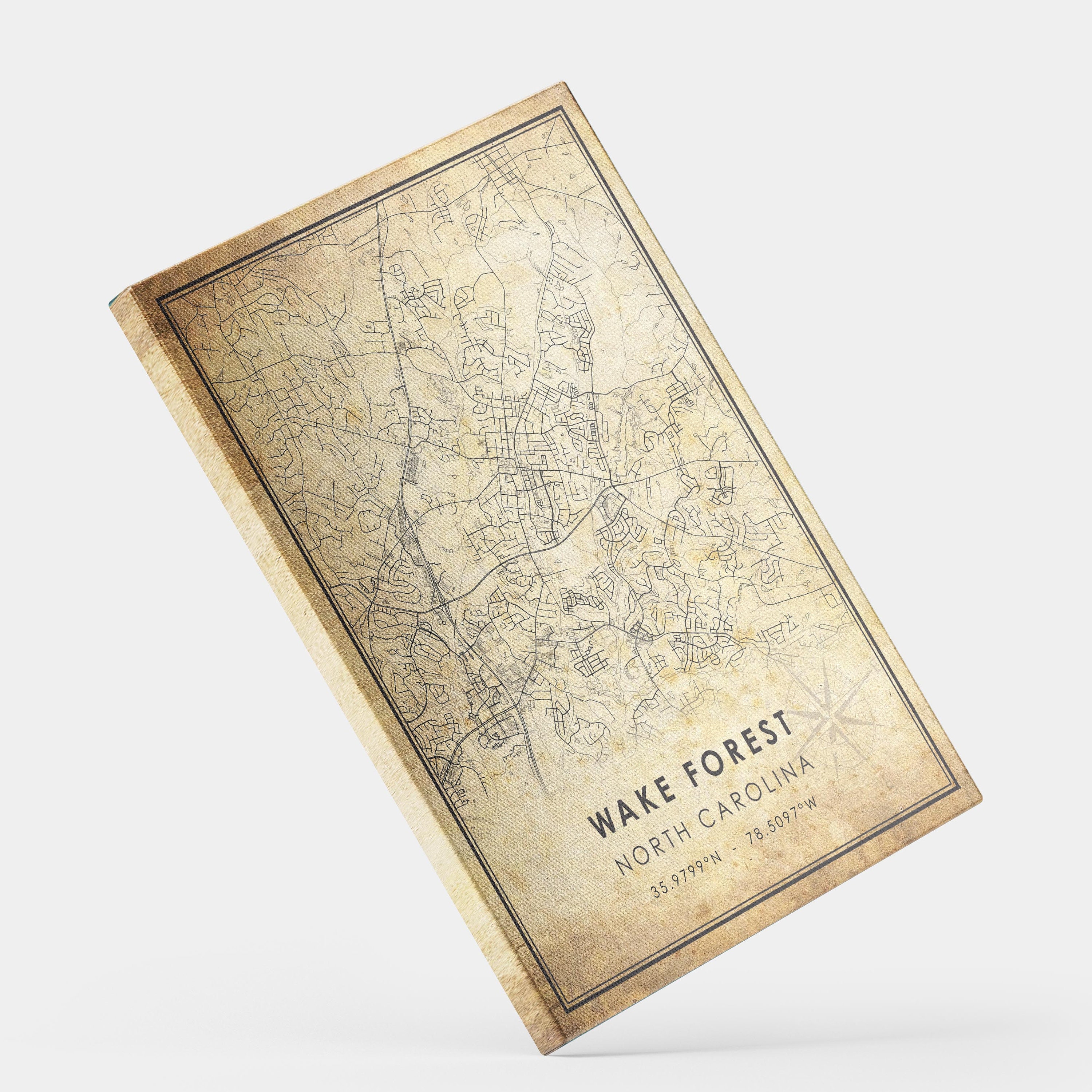 Wake Forest Map Print Wake Forest Map North Carolina Map - Etsy