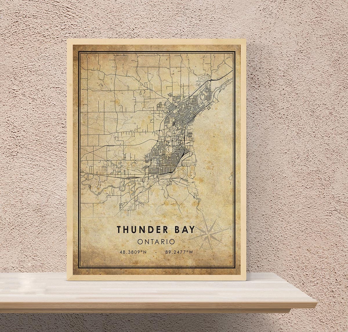 Thunder Bay Map Print Thunder Bay Map Ontario Map Art | Etsy