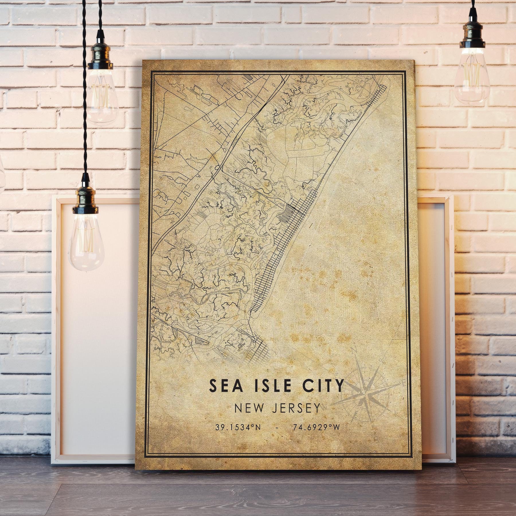 Sea Isle City Map Print Sea Isle City Map New Jersey Map - Etsy