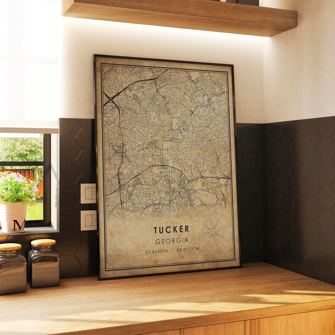 Tucker Map Print Tucker Map Georgia Map Art Tucker City - Etsy
