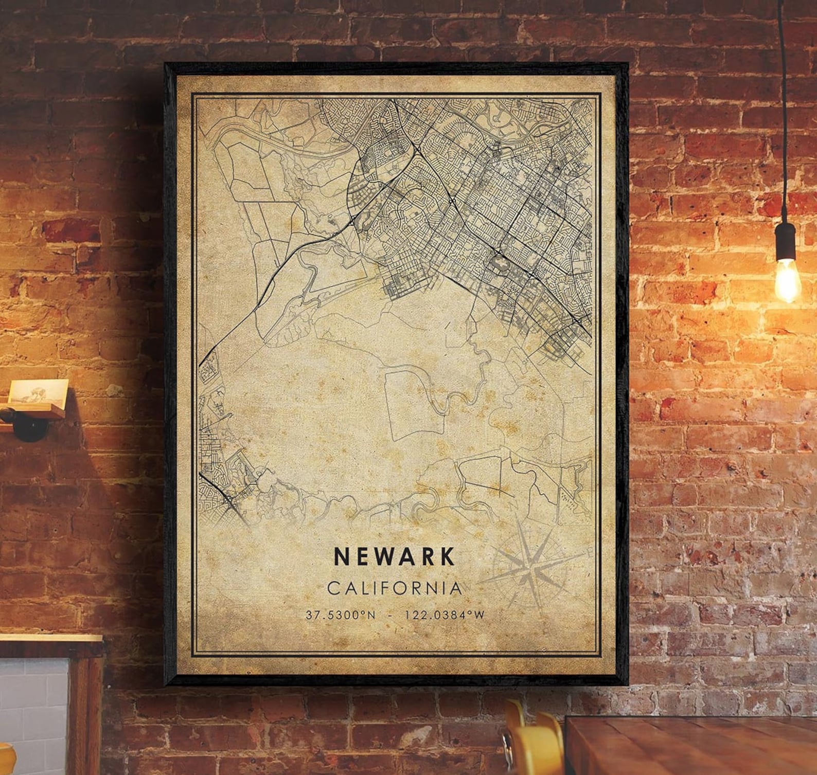 Newark Map Print Newark Map California Map Art Newark | Etsy