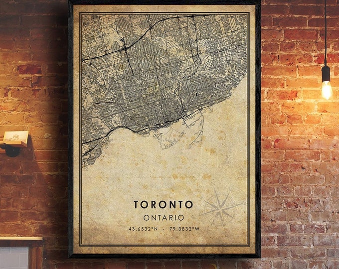 Toronto Map Art | Illustrated City Map | Toronto Poster | Moving Gift ...