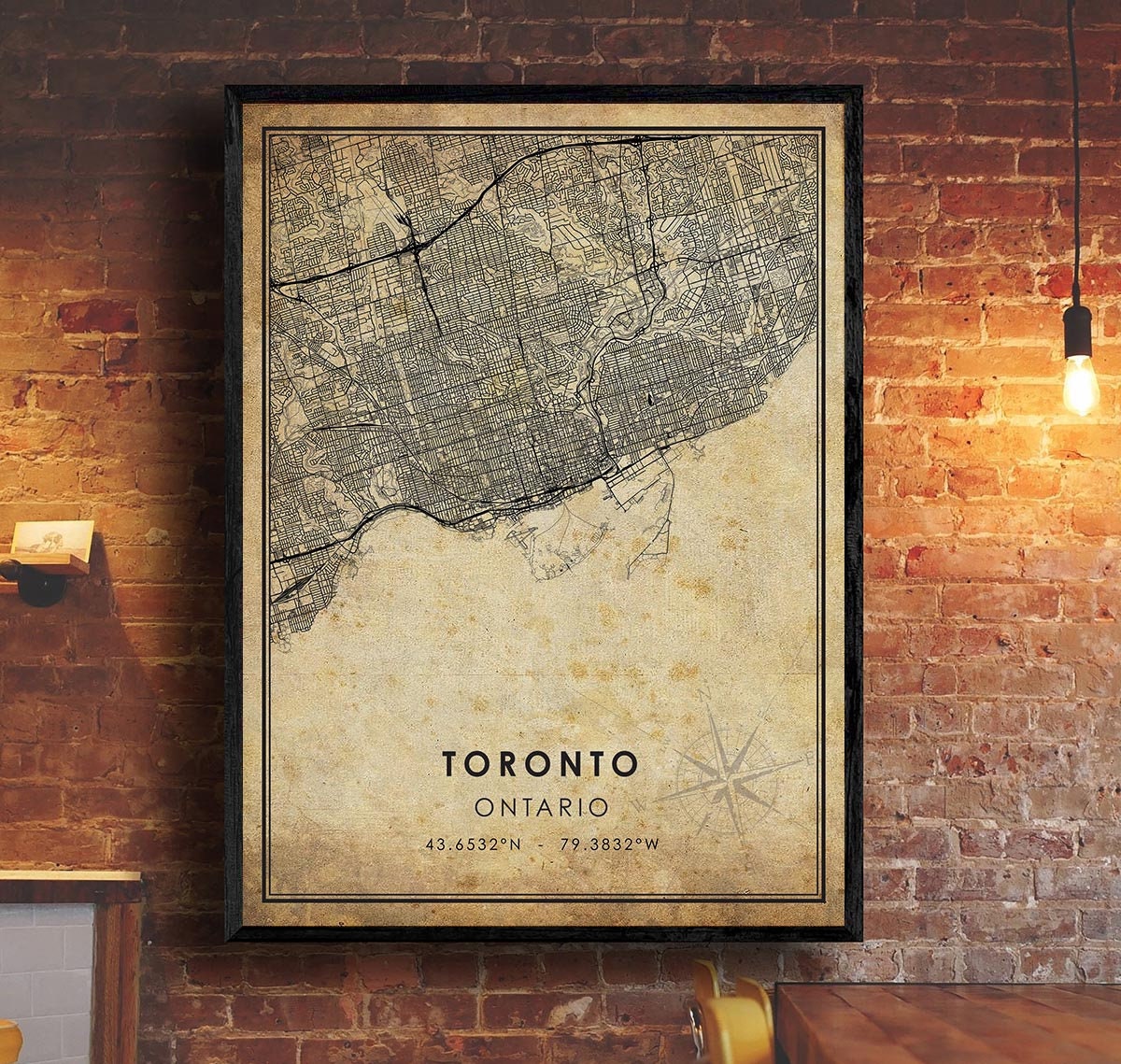 Toronto Vintage Map Print Toronto Map Ontario Map Art - Etsy