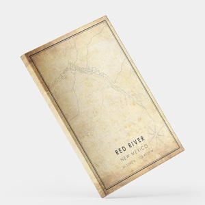 Red River Map Print | Red River Map | New Mexico Map Art | Red River ...