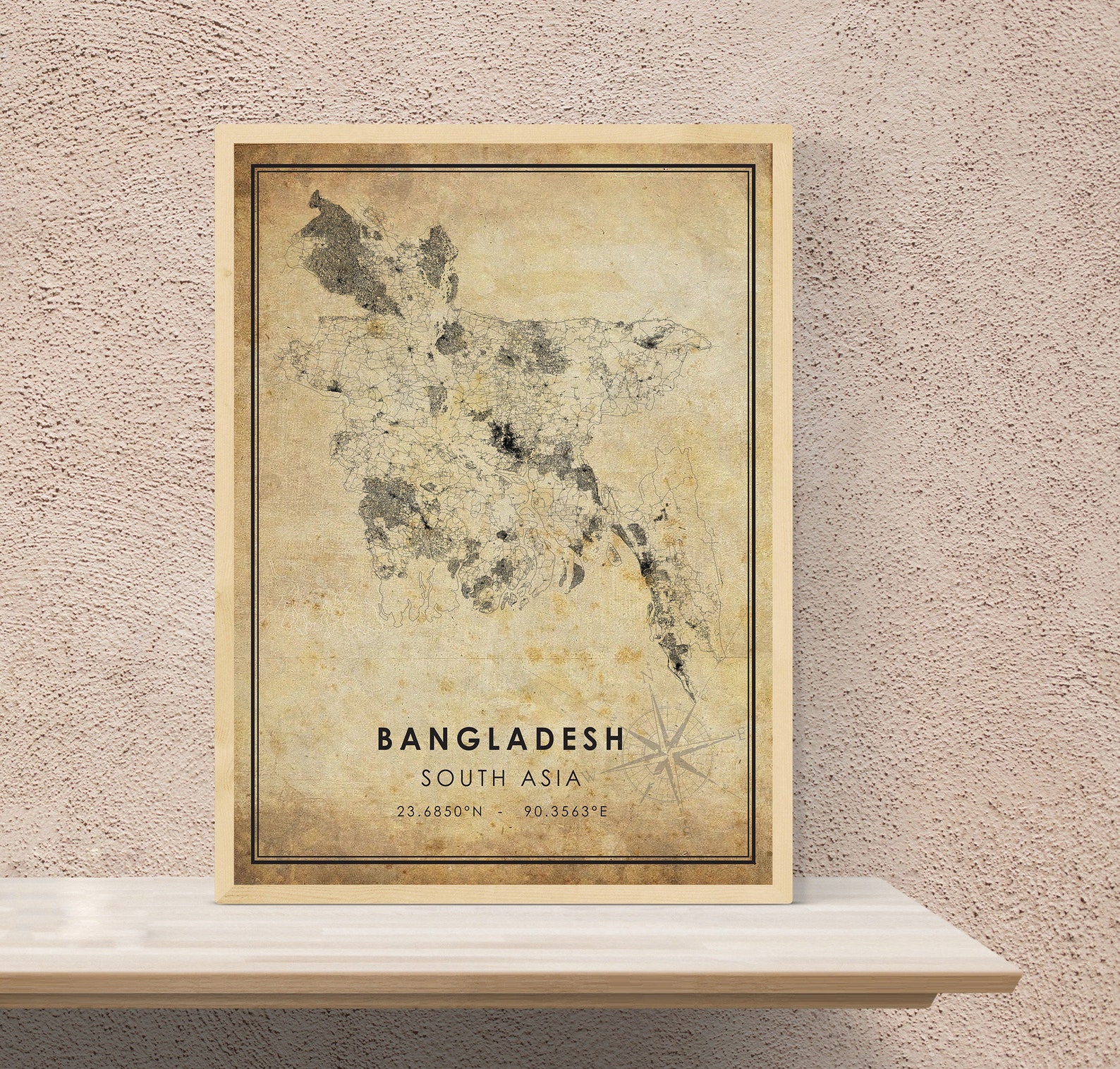 Bangladesh Vintage Map Print Bangladesh Map Bangladesh Map | Etsy