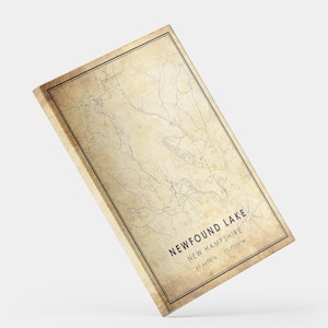 Newfound Lake Vintage Map Print | Newfound Lake Map | New Hampshire Map ...
