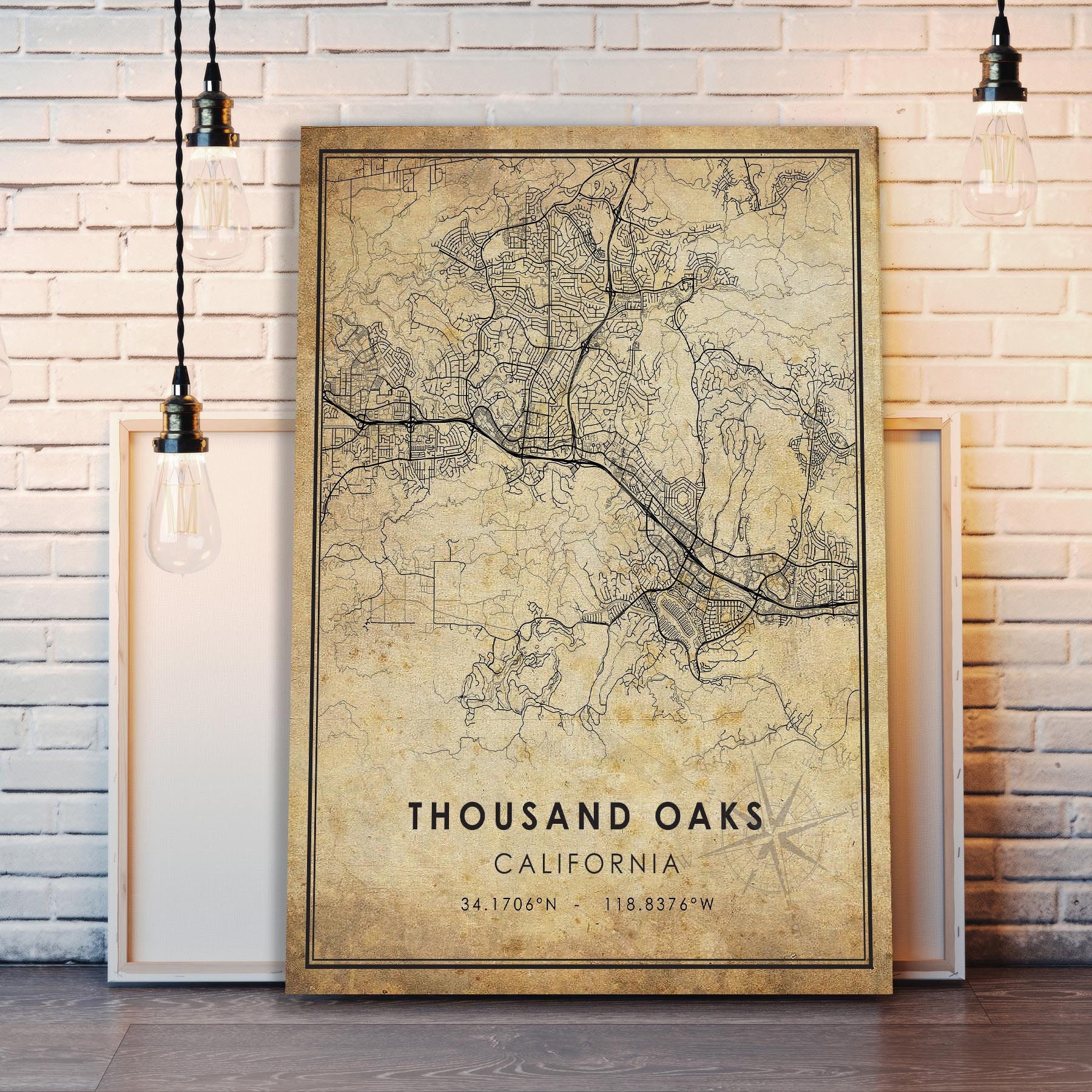 Thousand Oaks Map Print | Thousand Oaks Map | California Map Art ...
