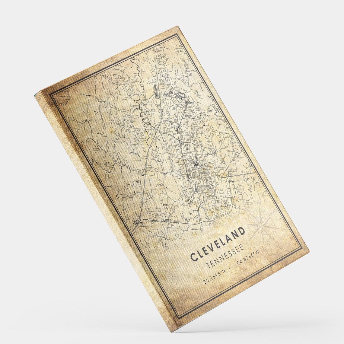 Cleveland Vintage Map Print | Cleveland Map | Tennessee Map Art ...