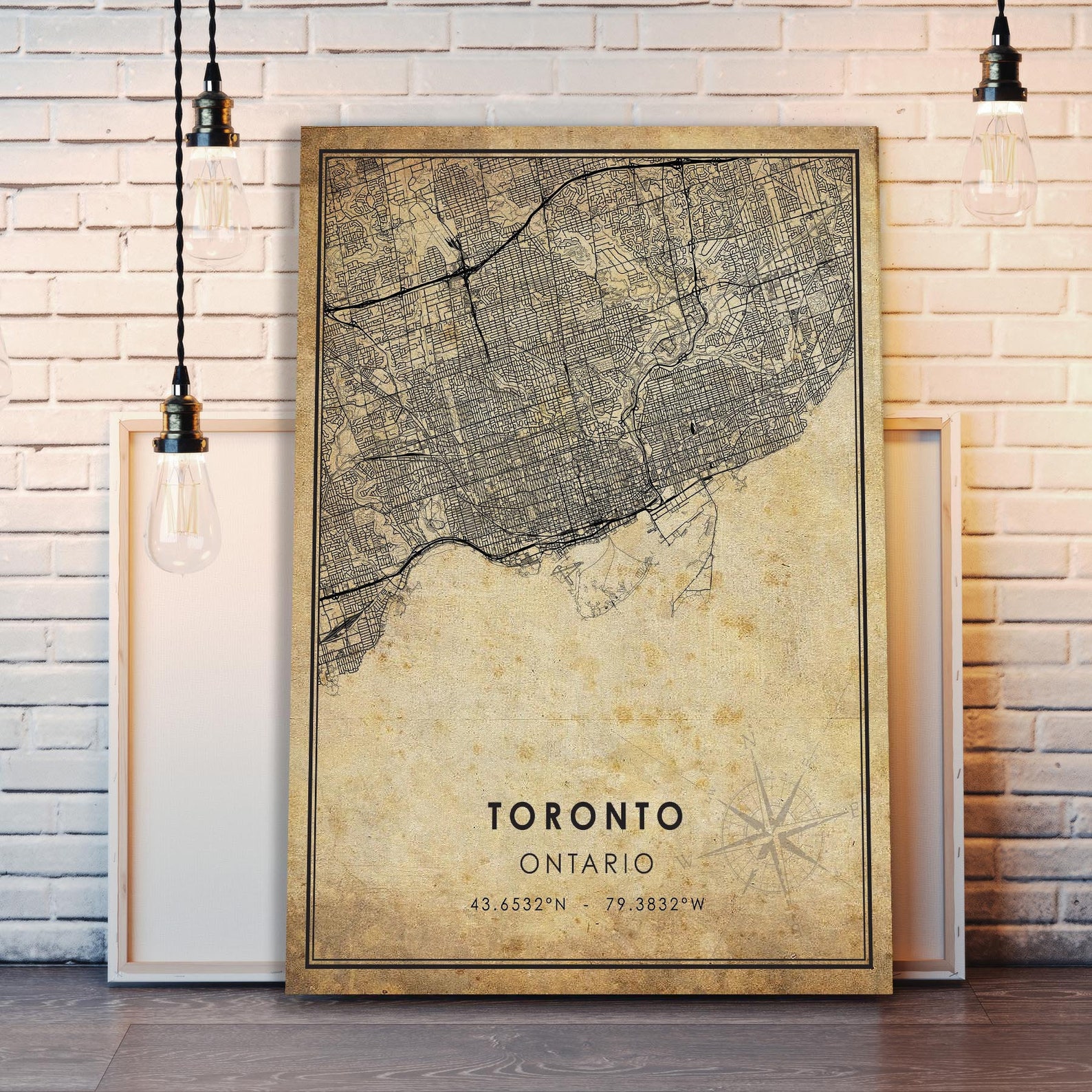 Toronto Vintage Map Print Toronto Map Ontario Map Art - Etsy