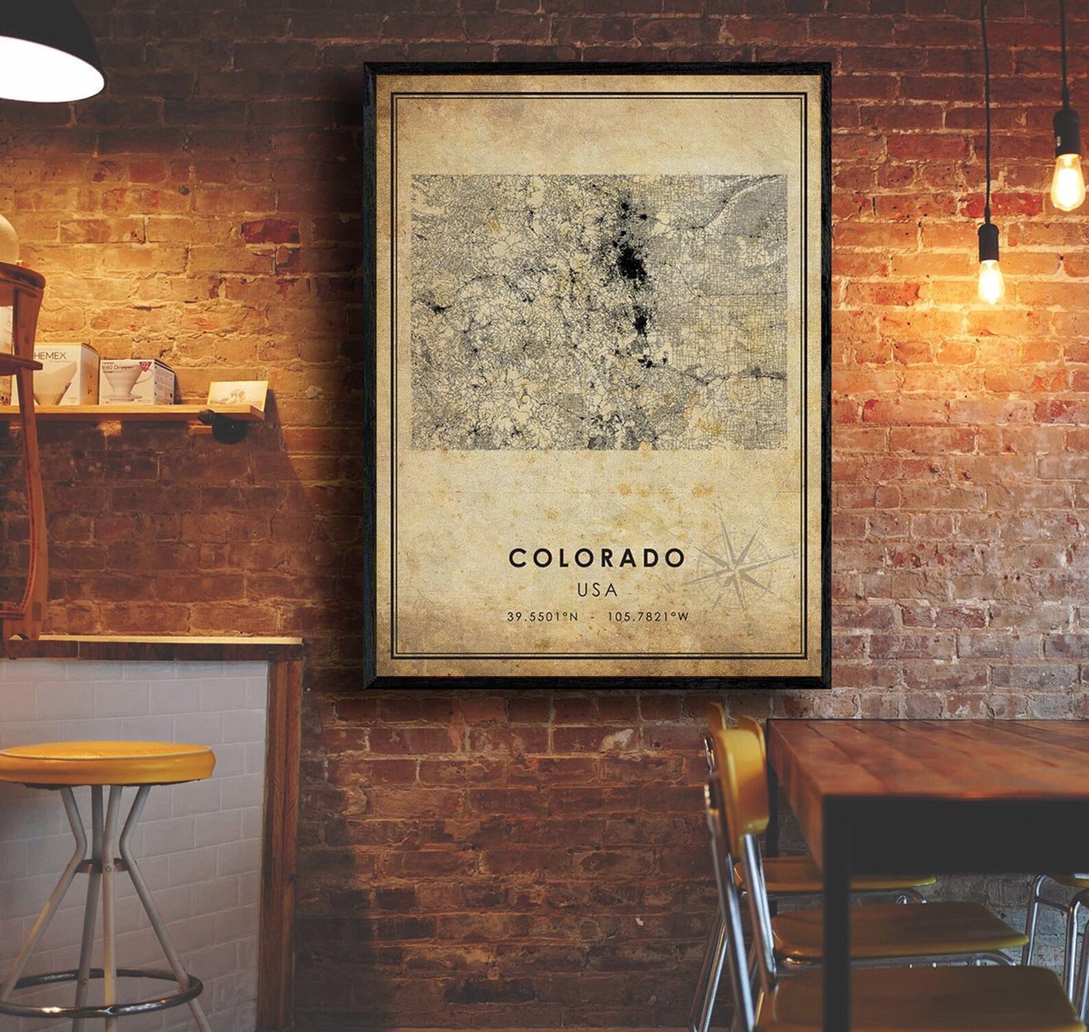Colorado Map Print Colorado Map USA Map Art Colorado - Etsy