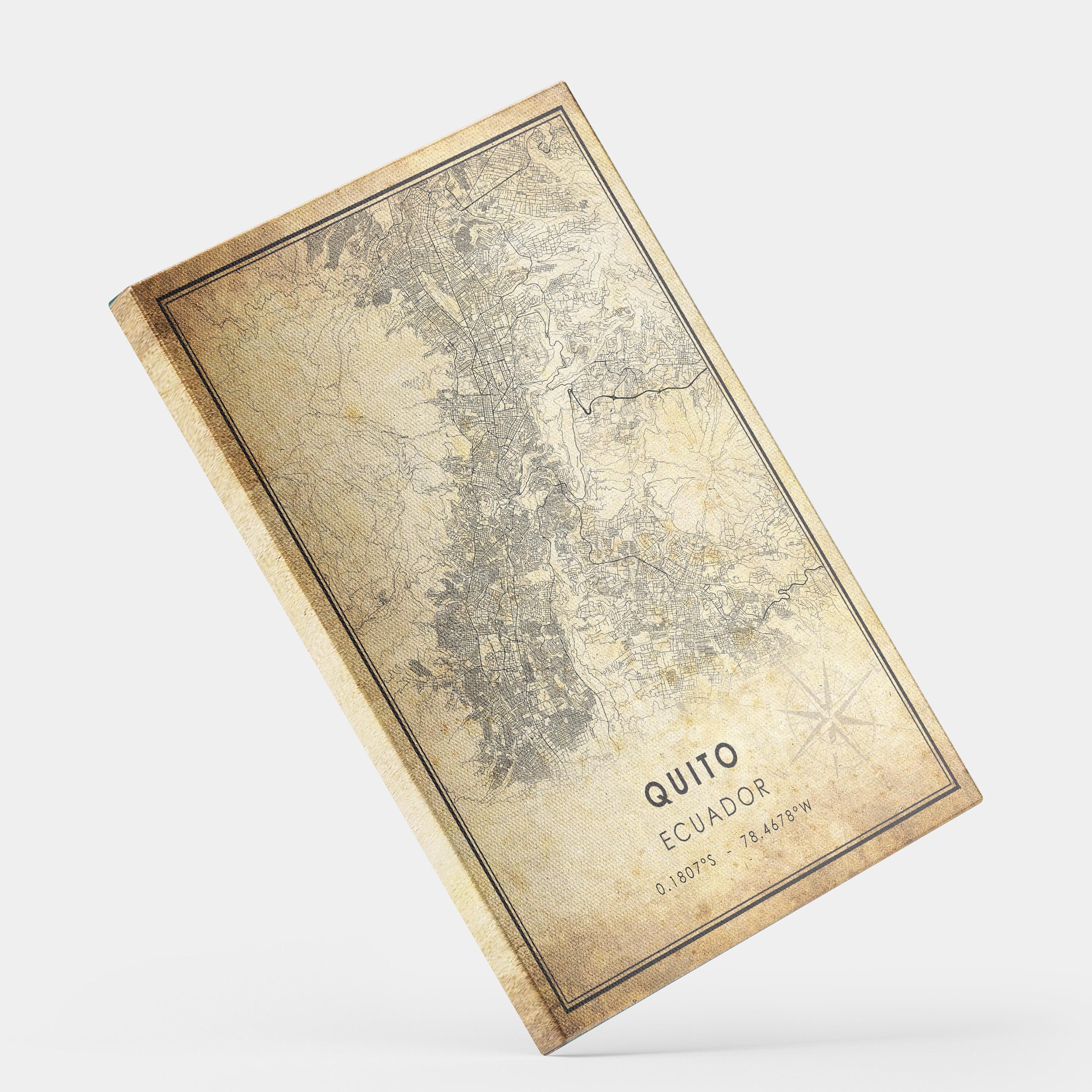 Quito Vintage Map Print Quito Map Ecuador Map Art Quito - Etsy