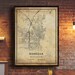 Oshkosh Vintage Map Print Oshkosh Wisconsin Map Oshkosh - Etsy