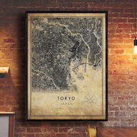 Old Map of Tokyo Japan 1907 Vintage Map | Wall Map Print - Etsy Canada