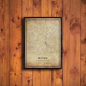 Wilton Map Print Wilton Map Connecticut Map Art Wilton | Etsy