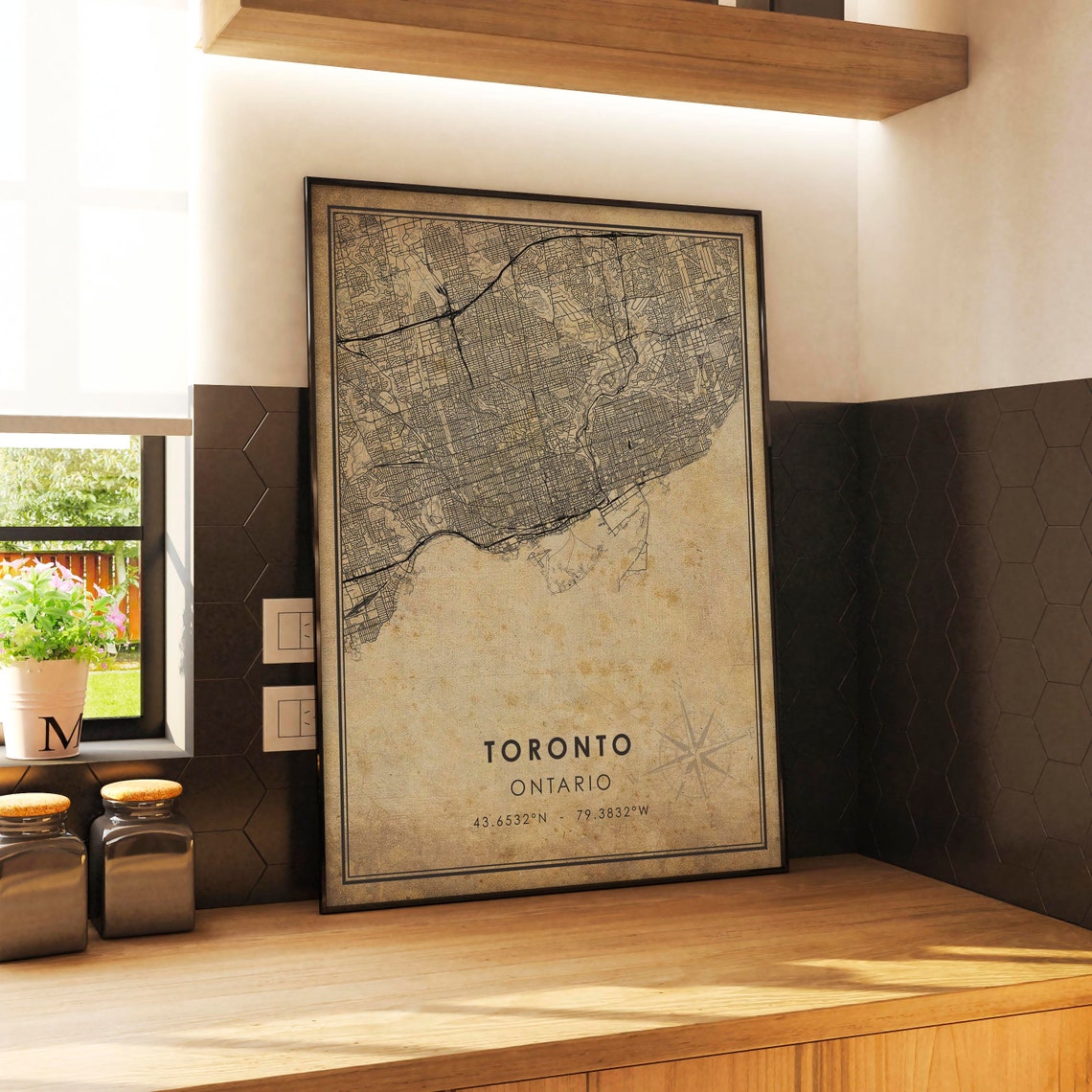 Toronto Vintage Map Print Toronto Map Ontario Map Art - Etsy