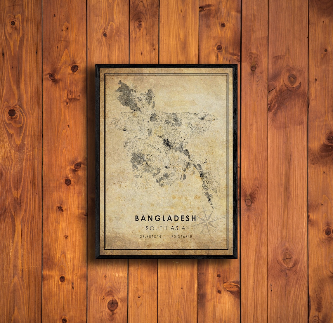 Bangladesh Vintage Map Print Bangladesh Map Bangladesh Map | Etsy