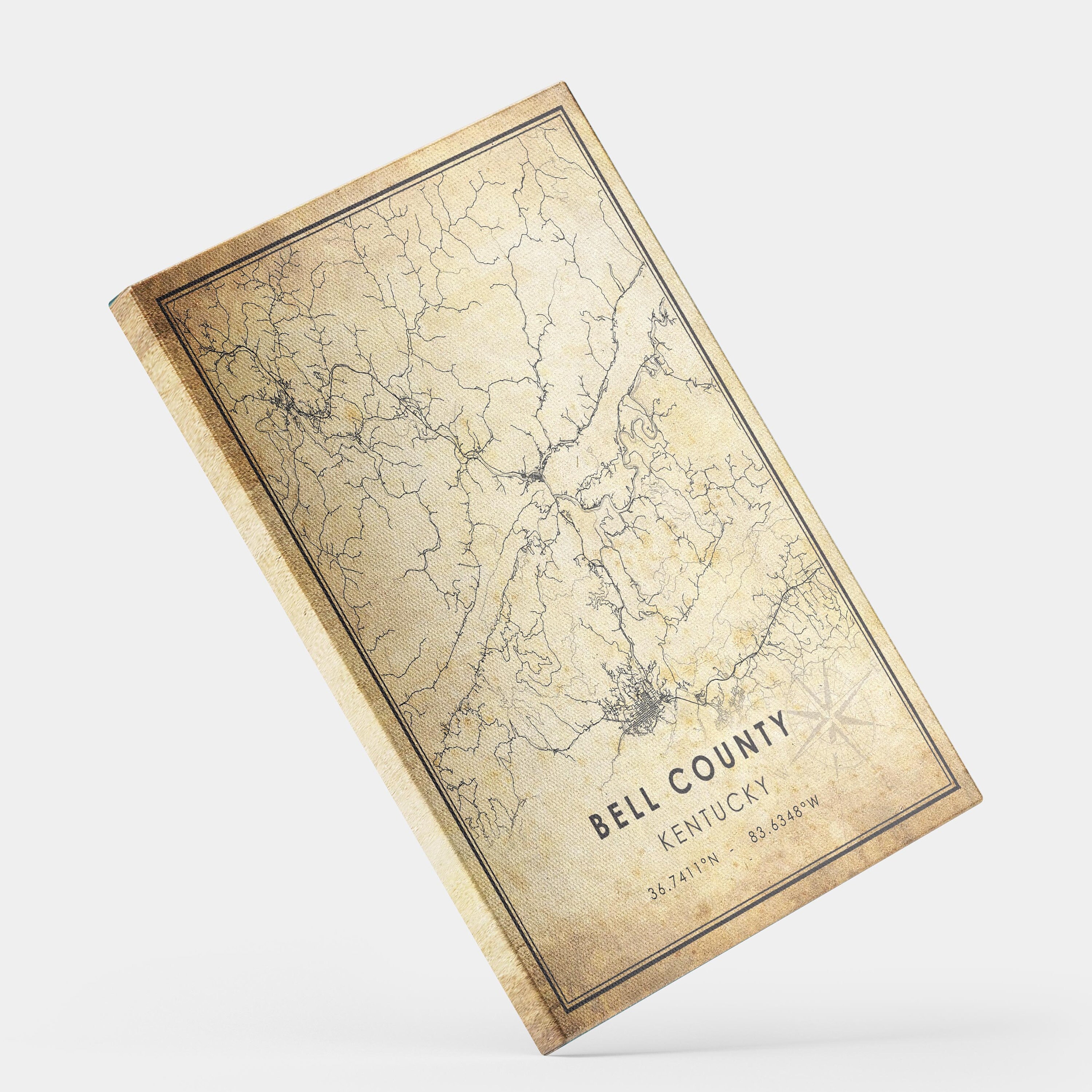 Bell County Map Print Bell County Map Kentucky Map Art - Etsy UK