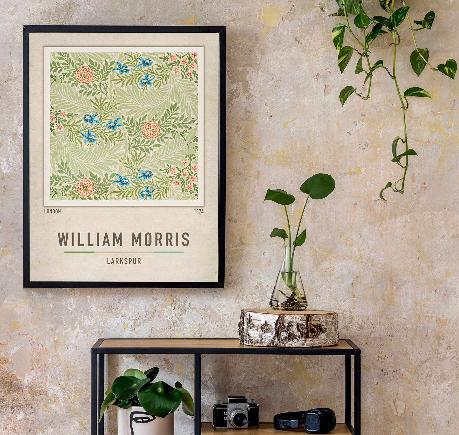 Larkspur - William Morris | William Morris Canvas Print | William ...