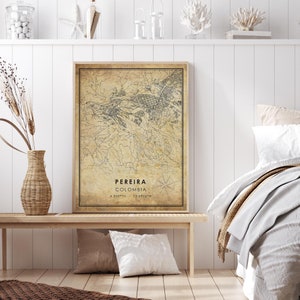 Pereira Map Print | Pereira Map | Colombia Map Art | Pereira City Road ...
