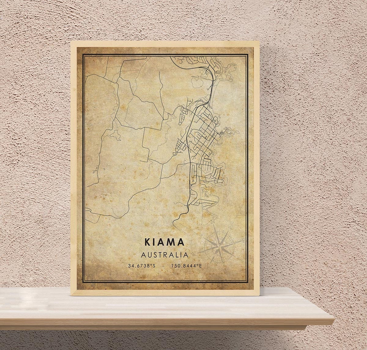 Kiama Map Print Kiama Map Australia Map Art Kiama City | Etsy